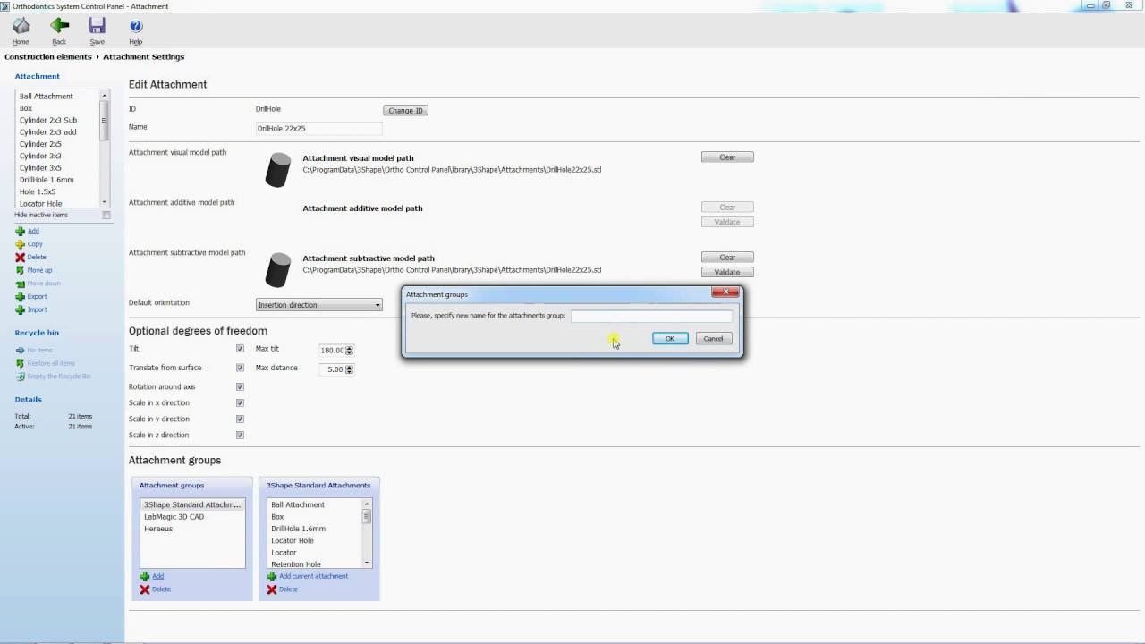 How to configure CAD attachments in 3Shape Ortho Control Panel - YouTube