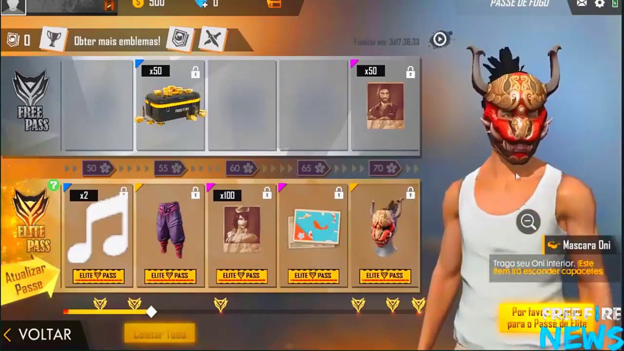 Así es el primer pase elite FREE FIRE *SAKURA* TODO COMPLETO - YouTube