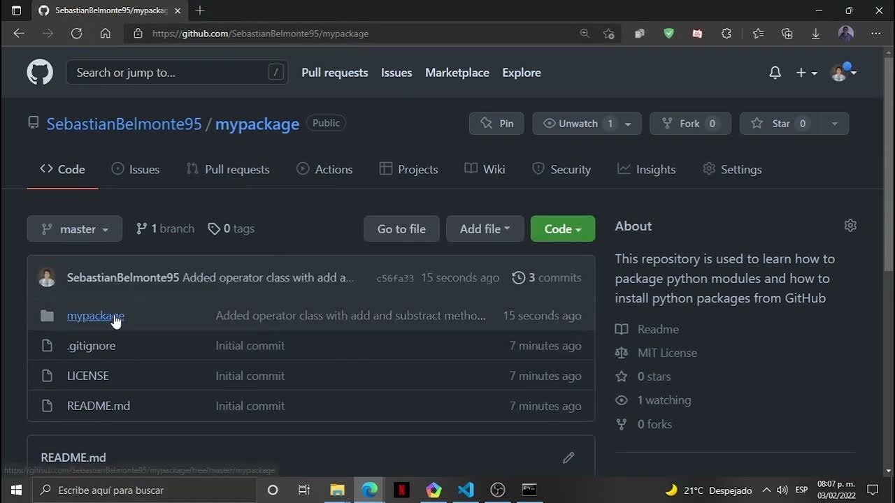 ¿Cómo empaquetar e instalar módulos de Python desde GitHub? - YouTube
