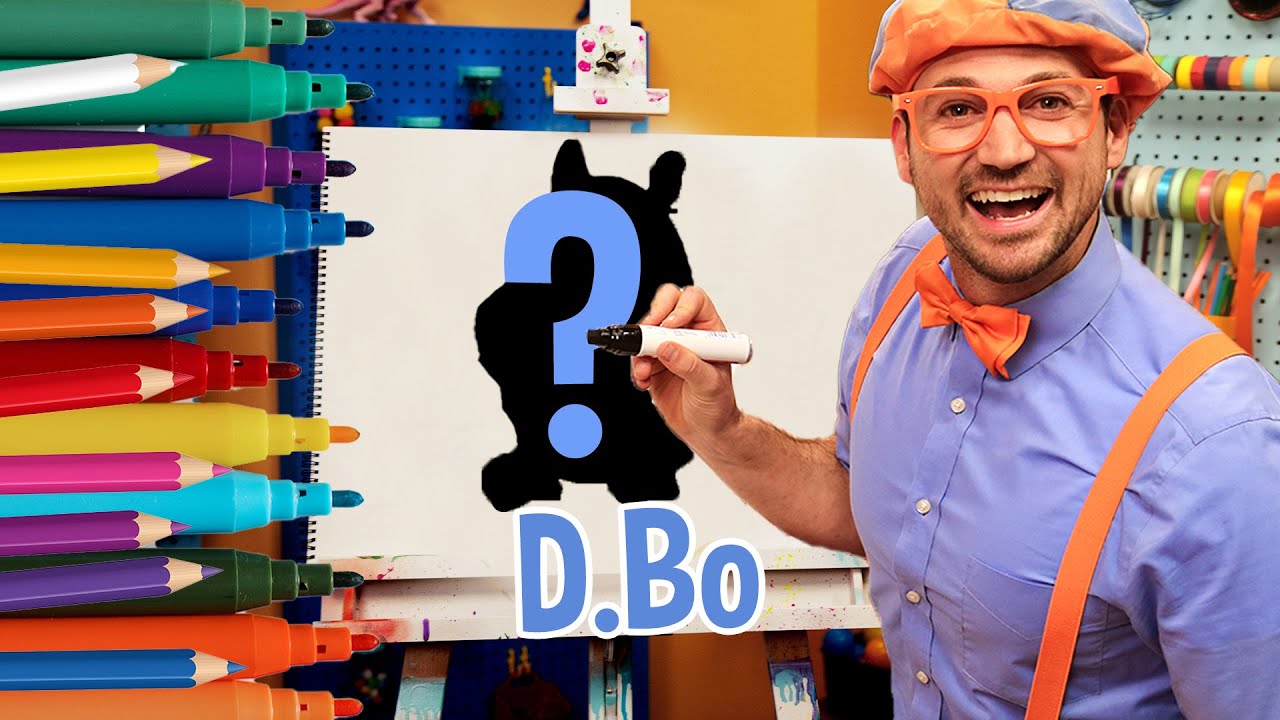 How To Draw D. BO + More | Draw with Blippi! | Kids Art Videos ...
