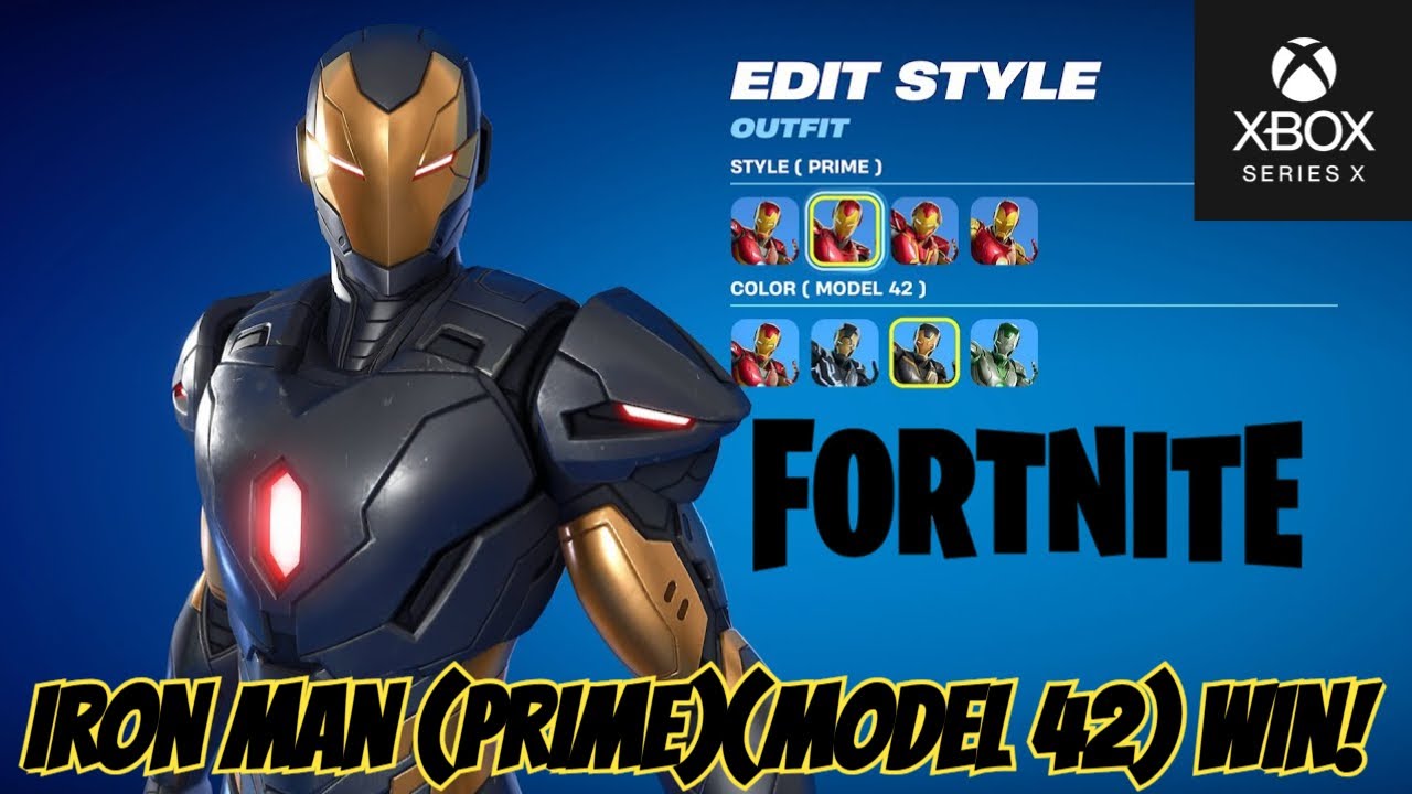 FORTNITE IRON MAN (PRIME)(MODEL 42) WIN! XBOX CHAPTER 6 SEASON 2 - YouTube