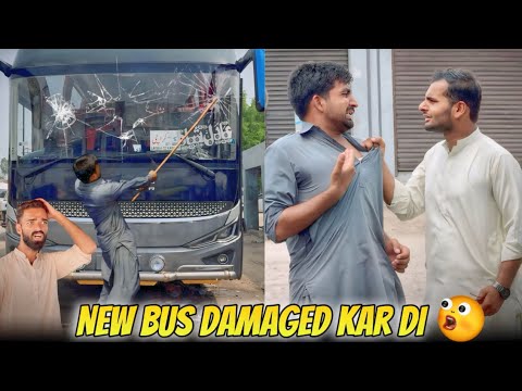 New Bus Damaged Kar Di 😧 | Comedy Video | Crazy TV - YouTube