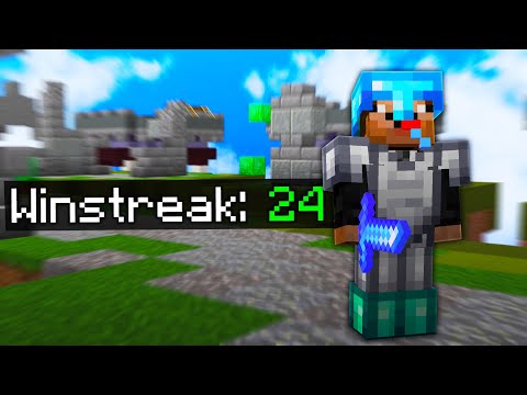 24 WINSTREAK! (Sweating skywars until I lose)