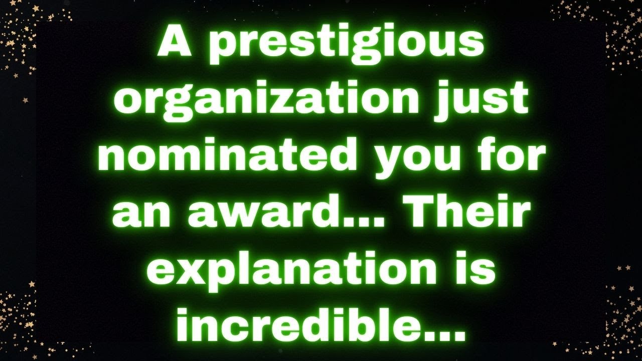 🏆 A Prestigious Organization Just Nominated You for an Award! Their ...