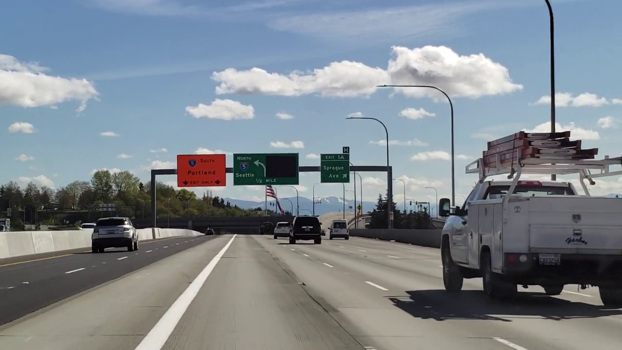Temporary Ramp to SB I-5 from WA-16 (future HOV ramp) - YouTube