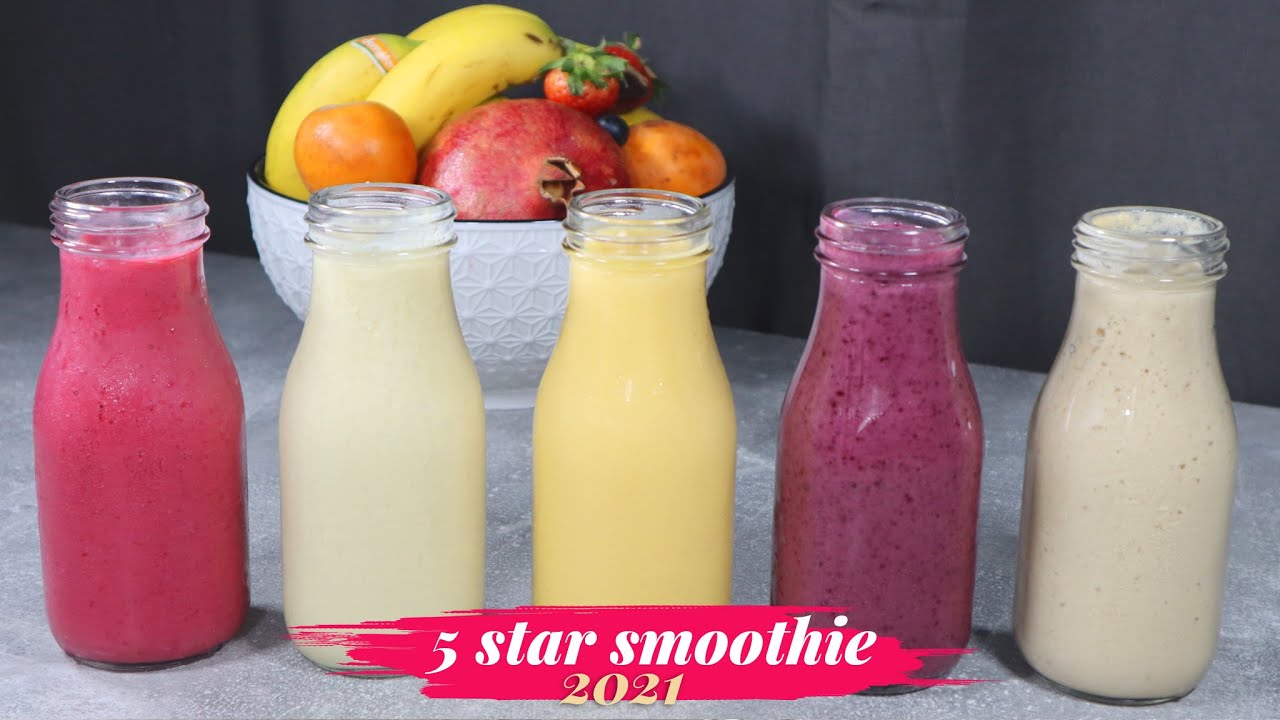 5 leckere Smoothies Varianten, einfache Und gesunde Rezept - YouTube