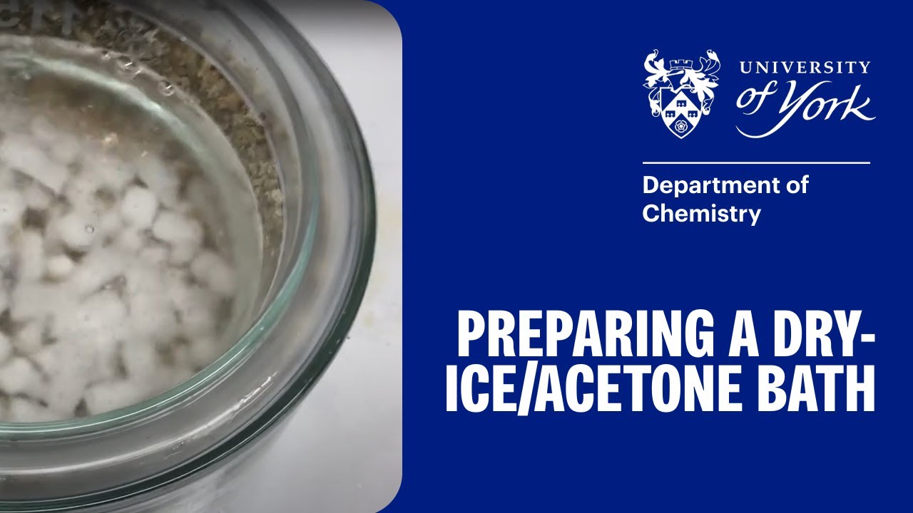 Preparing a dry-ice/acetone bath - YouTube