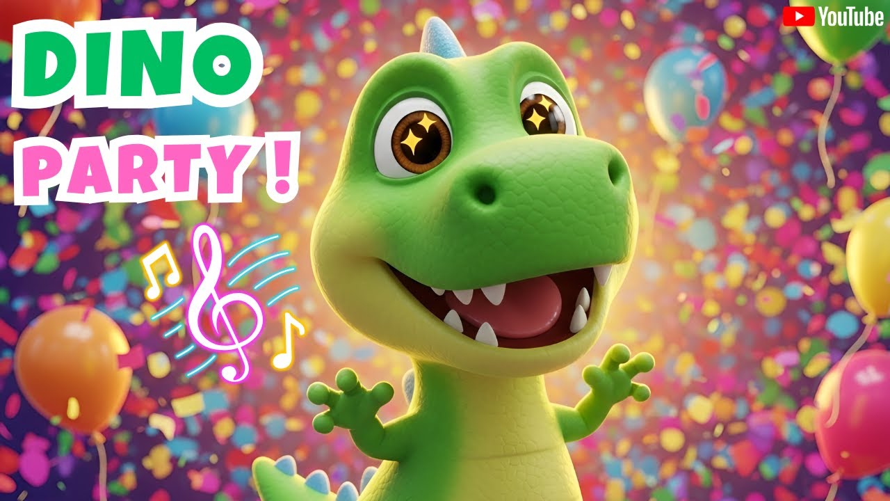 🦖🎵 Dino Dance Party Song – Clap, Stomp & Sing with Dinosaurs for Kids ...