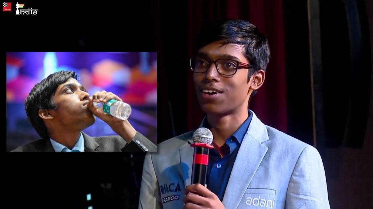 Praggnanandhaa on his "drinking water from bottle" secret - YouTube