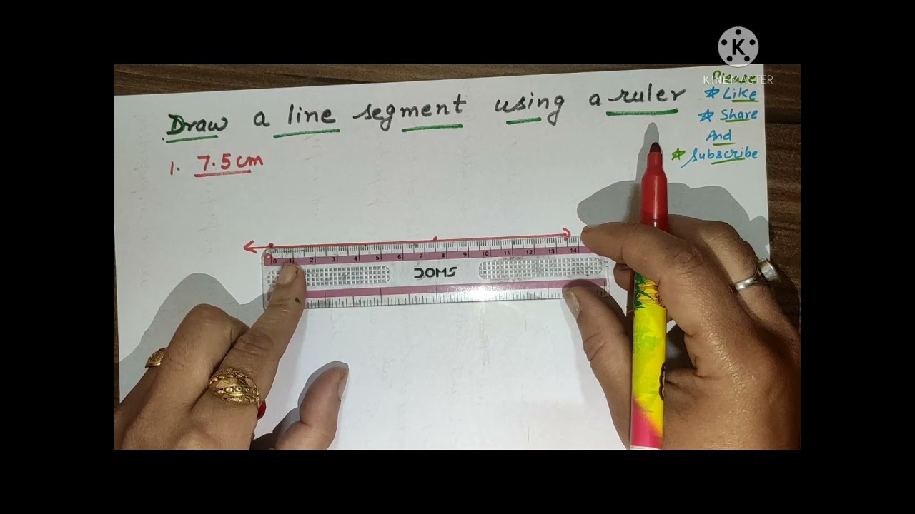 Very easy tó draw a line segment using a ruler 👍 - YouTube