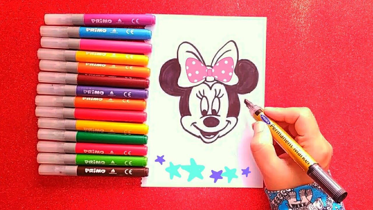 تعلم رسم ميني ماوس/رسم سهل للاطفال /How to draw Mini mouse - YouTube