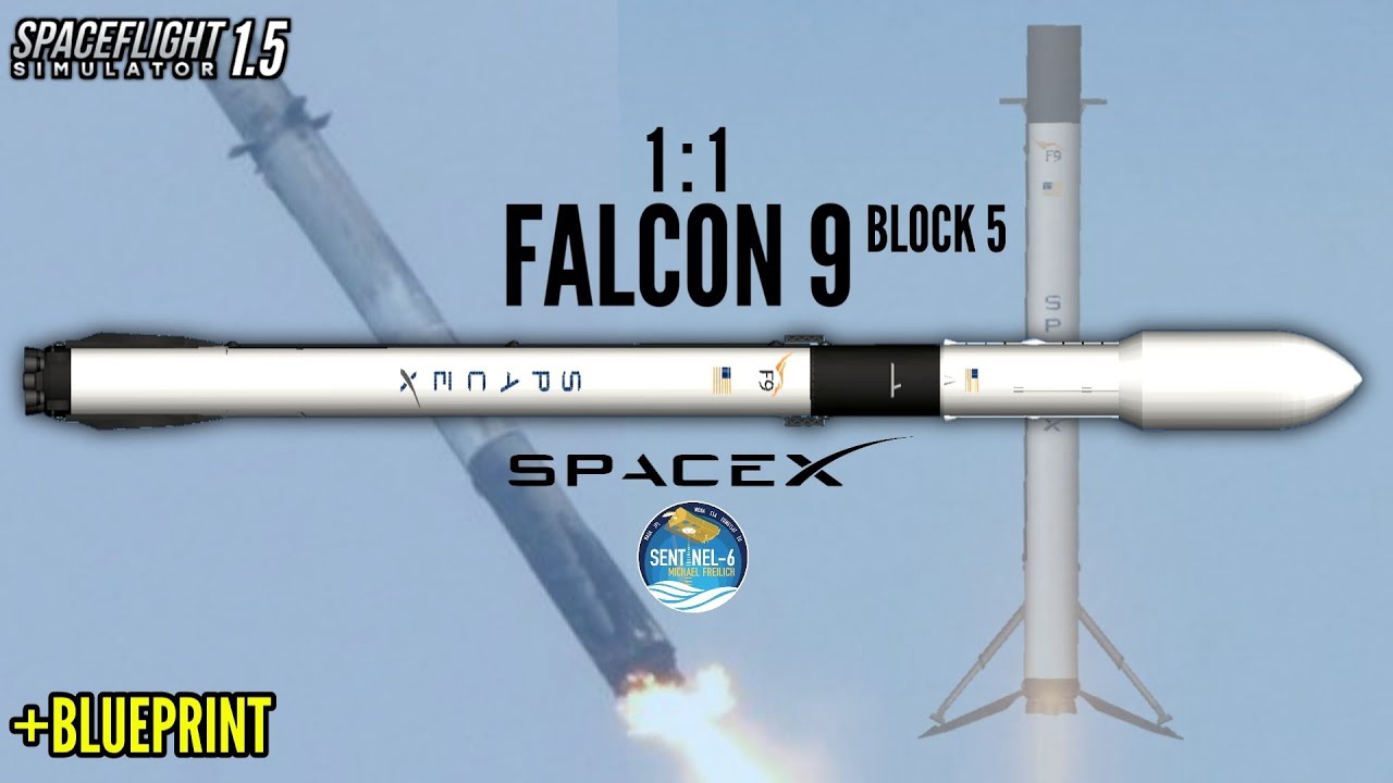 Realistic FALCON 9 B5 | SFS 1.5 - YouTube
