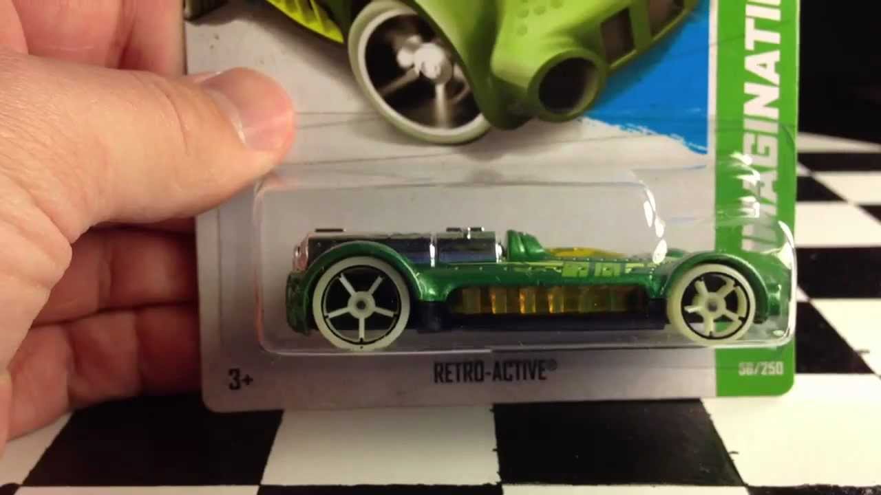 Hot Wheels green Retro Active with Glow in the dark wheels from the H ...