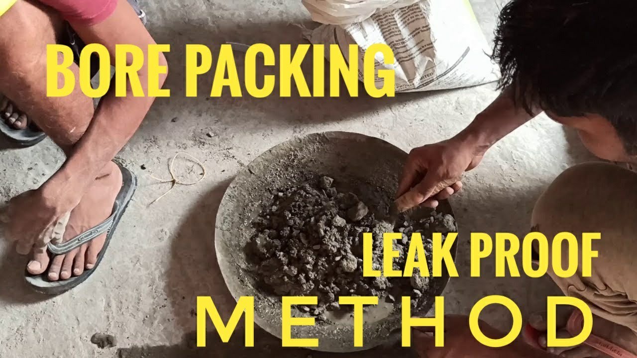 Bore packing in waterproofing toilet material chemical procedure ...