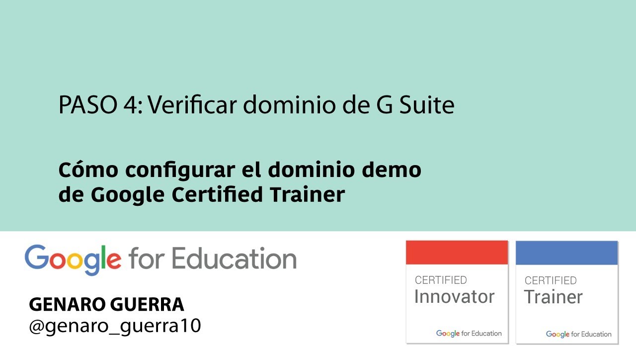 Paso 04: Verificar dominio de G Suite - YouTube