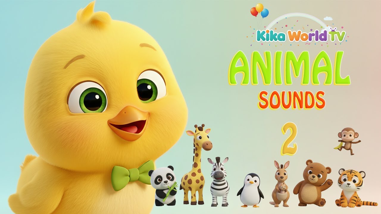 Learn Animals with Kika (Advanced) | Animal Sounds 2 for Kids - YouTube