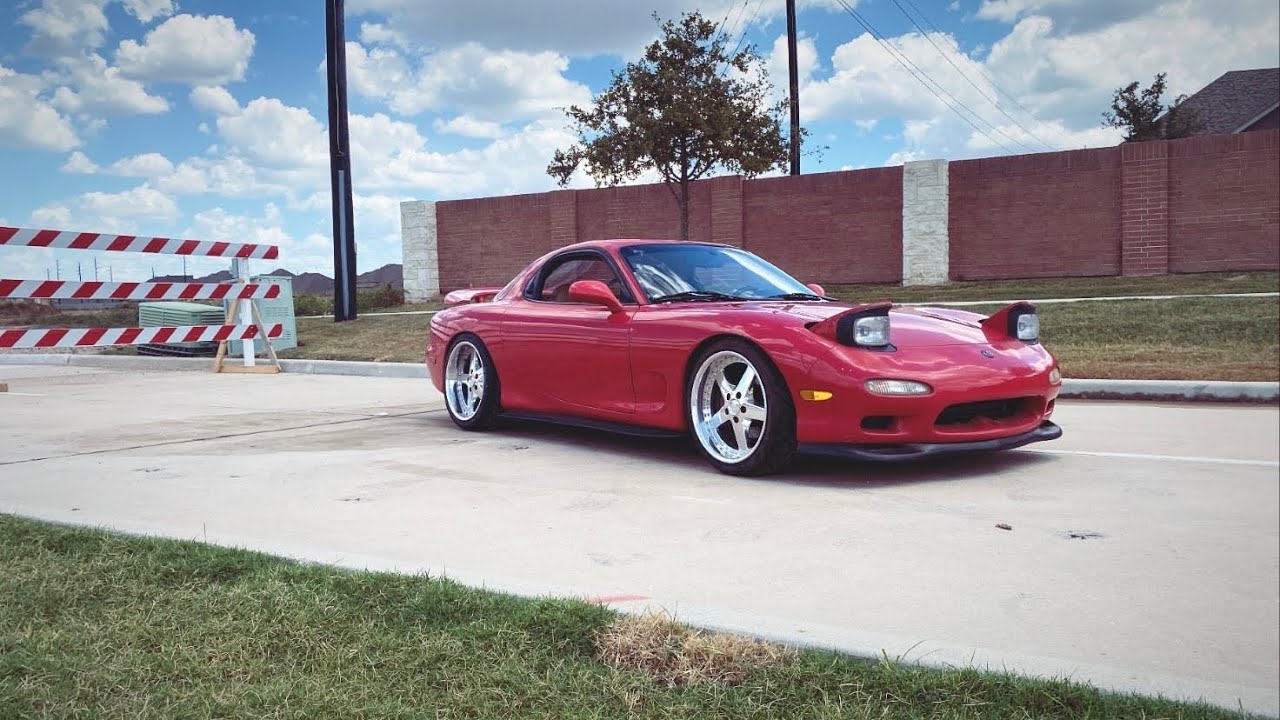 Rolling Fenders on FD RX-7 and Mounting Work Equip 05s - YouTube
