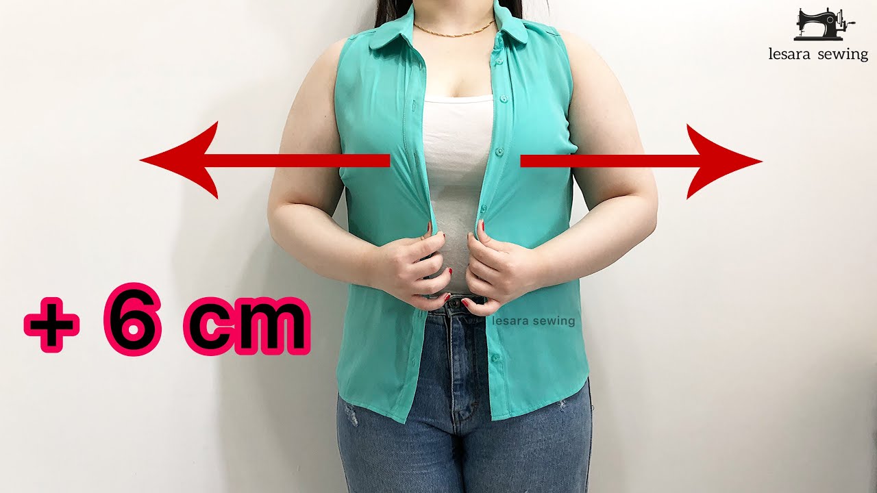How to UPSIZE a shirt or blouse or top to fit you perfectly ️sewing ...