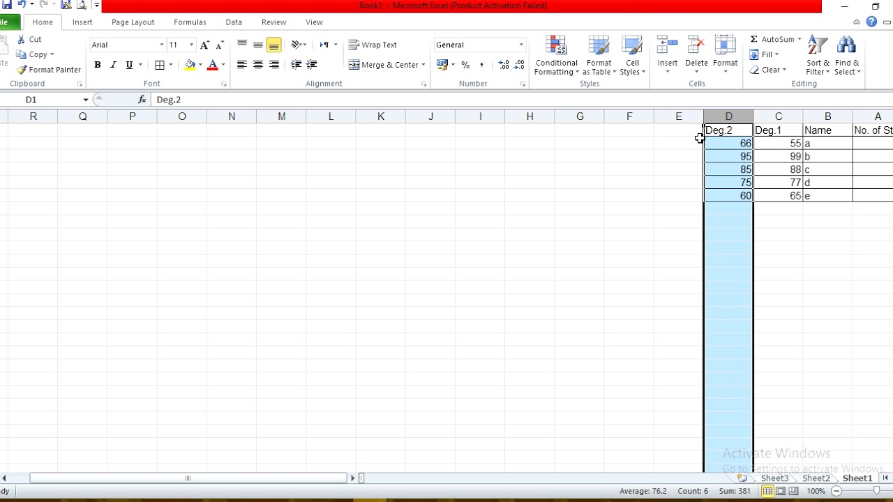 Microsoft Excel Practical Lec. 5 - YouTube