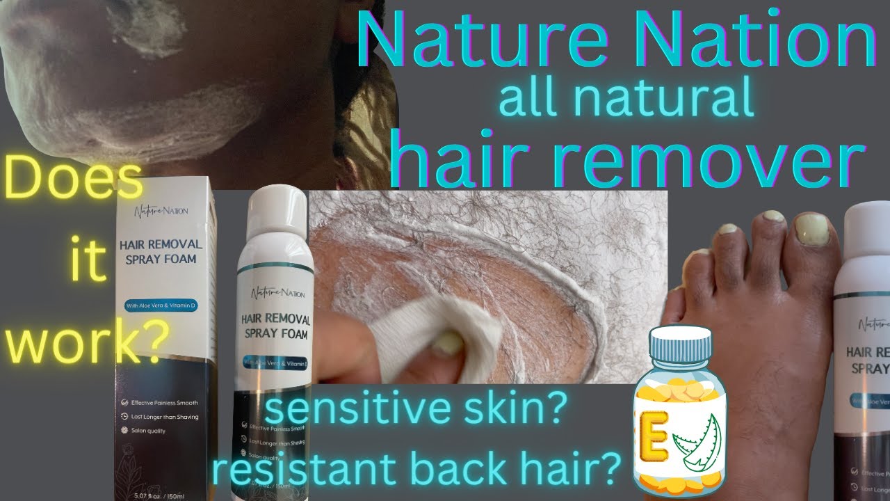 Nature Nation natural facial hair, back, legs hair remover foam spray ...