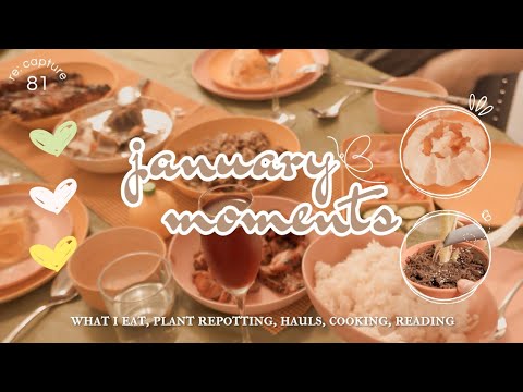 🥂 january moments // what i eat in a day, read with me, making mango ...