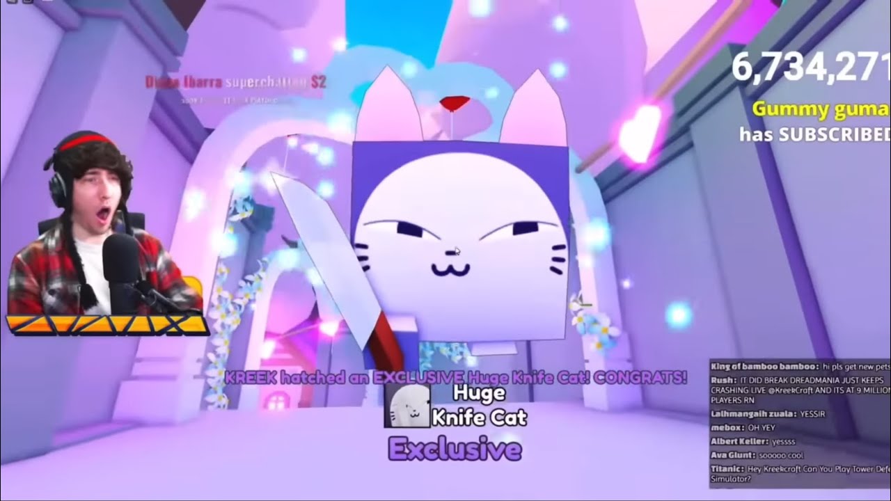 @KreekCraft Hatches The First Huge Knife Cat! - Pet Simulator X! - YouTube