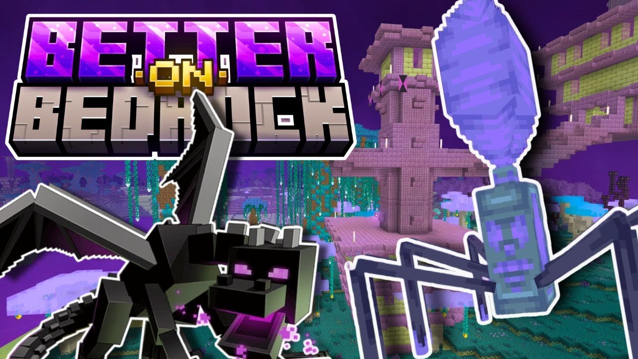 Ender Dragon Actually HARD!?!? -BETTER ON BEDROCK #7- Actions and Stuff ...