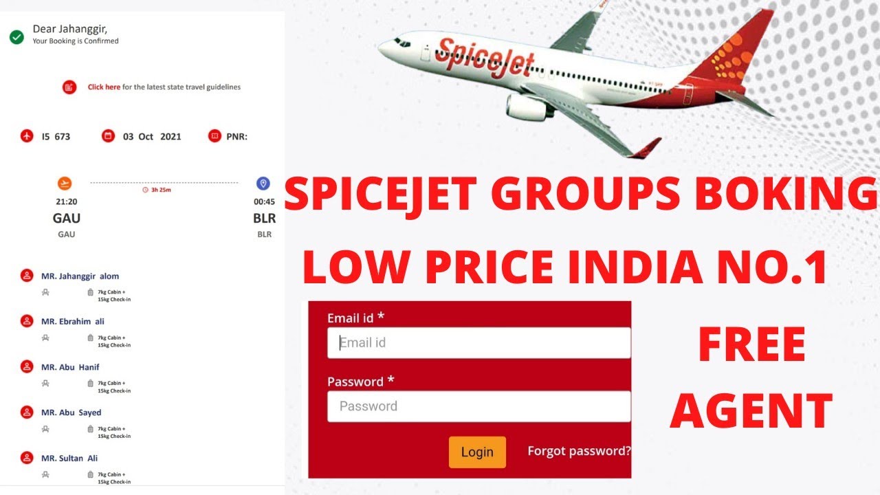 SPICEJET GROUPS BOKING SESTEM | OFFLINE LOW PRICE BOKING | FREE AGENT ...