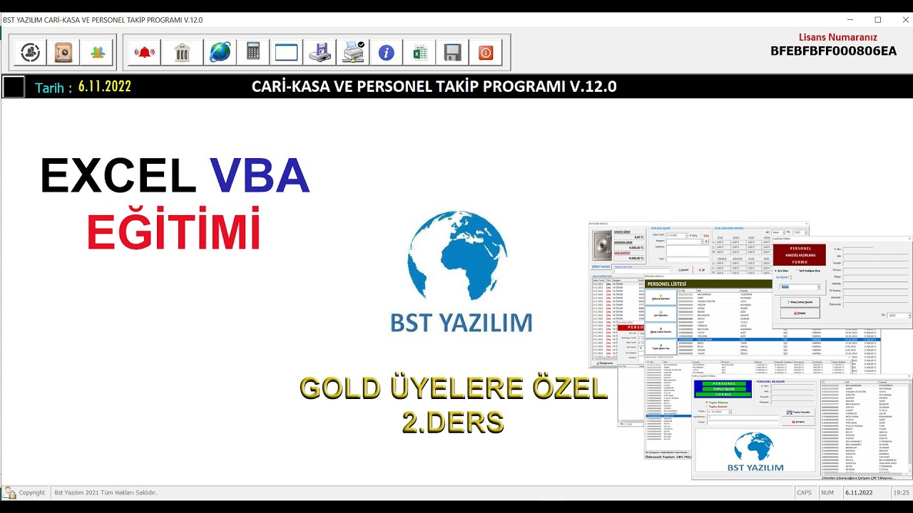 Gold Üyelere Özel Excel VBA Eğitim Serisinin 2.Dersi Yayınlandı. - YouTube