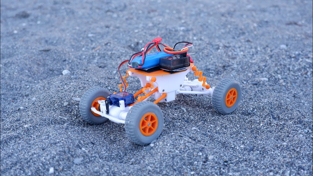 3D Printed Rc Crawler 1/24- Assembly and Test on sand - YouTube