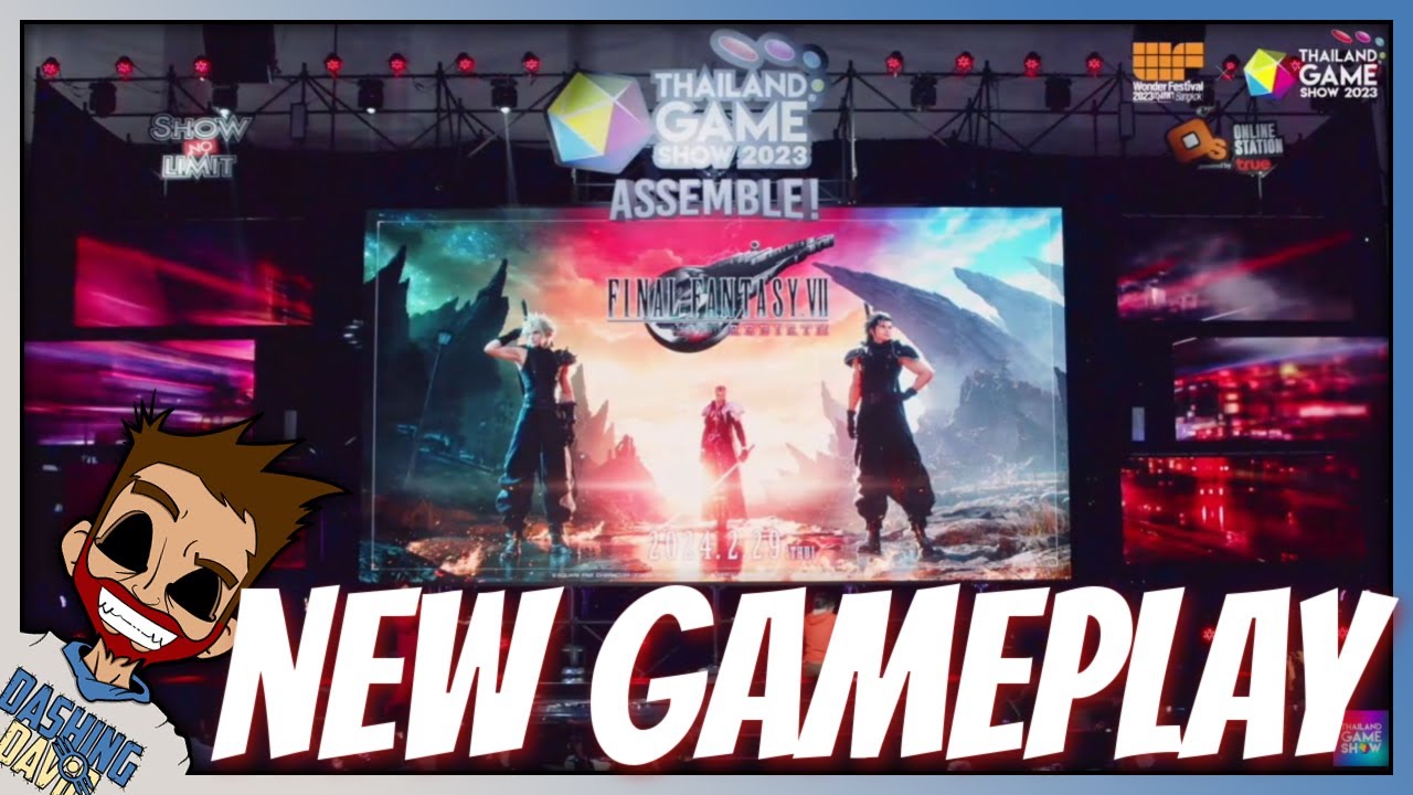 FF7 Rebirth Thailand Game Show 2023 NEW Gameplay Breakdown - Mini Games ...