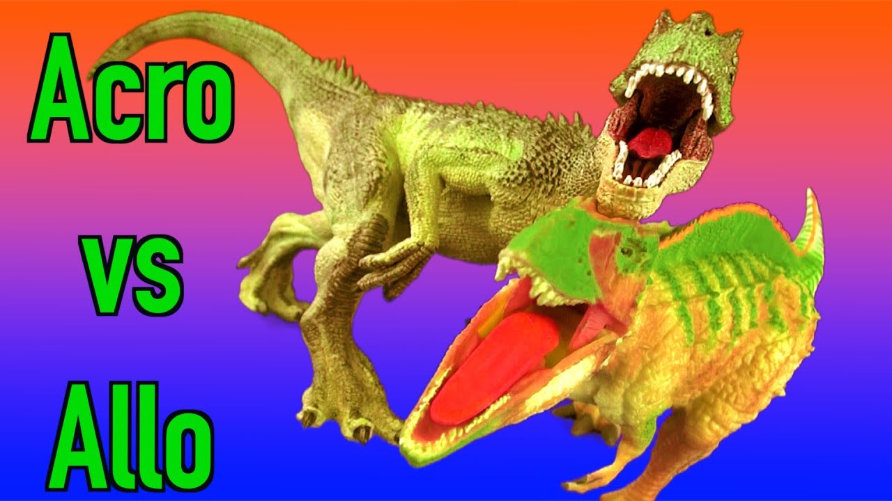 Dinosaur Fight ACROCANTHOSAURUS vs ALLOSAURUS Battle - Giant T rex ...
