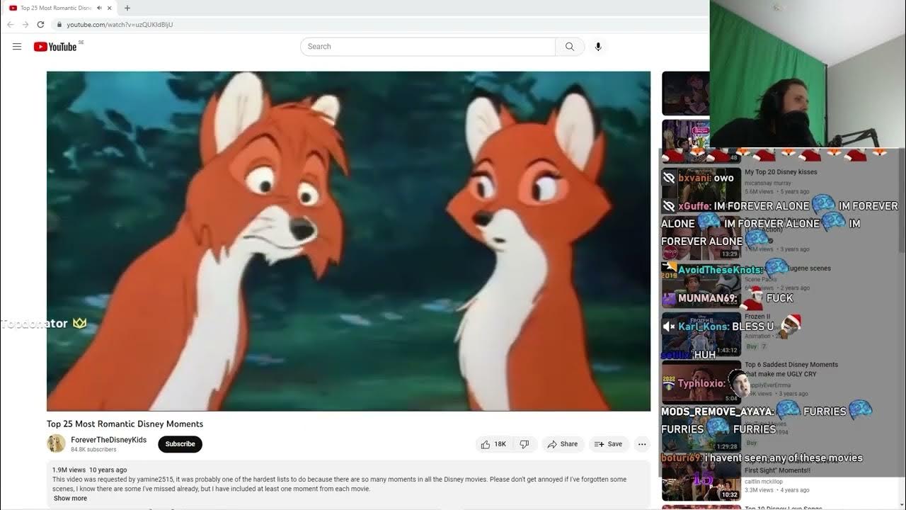 Forsen Reacts To Top 25 Most Romantic Disney Moments Youtube