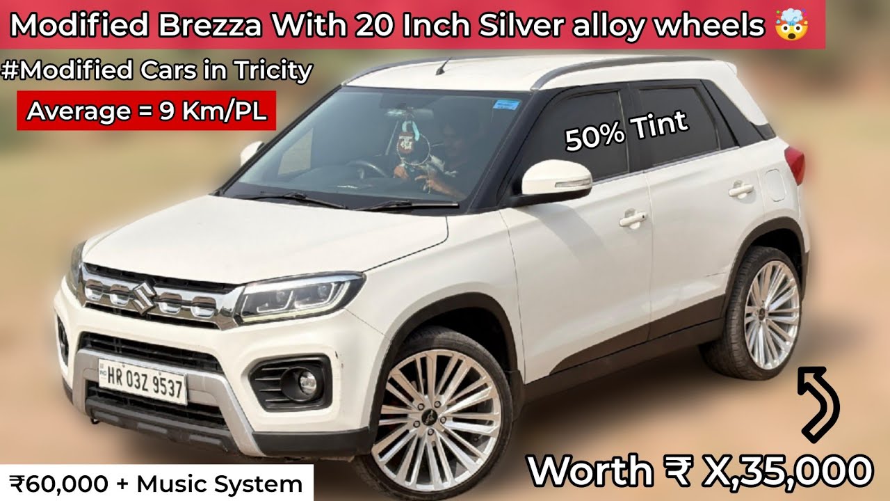 Brezza with 20 inch Alloy wheels 🤯 | 8/9 di Average | Music system of ...