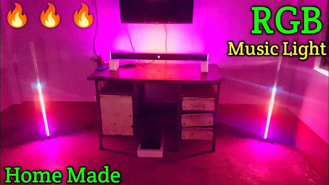 How to Make RGB Music Light Bar 🎶 | Voice Activated Music RGB LED Strip ...