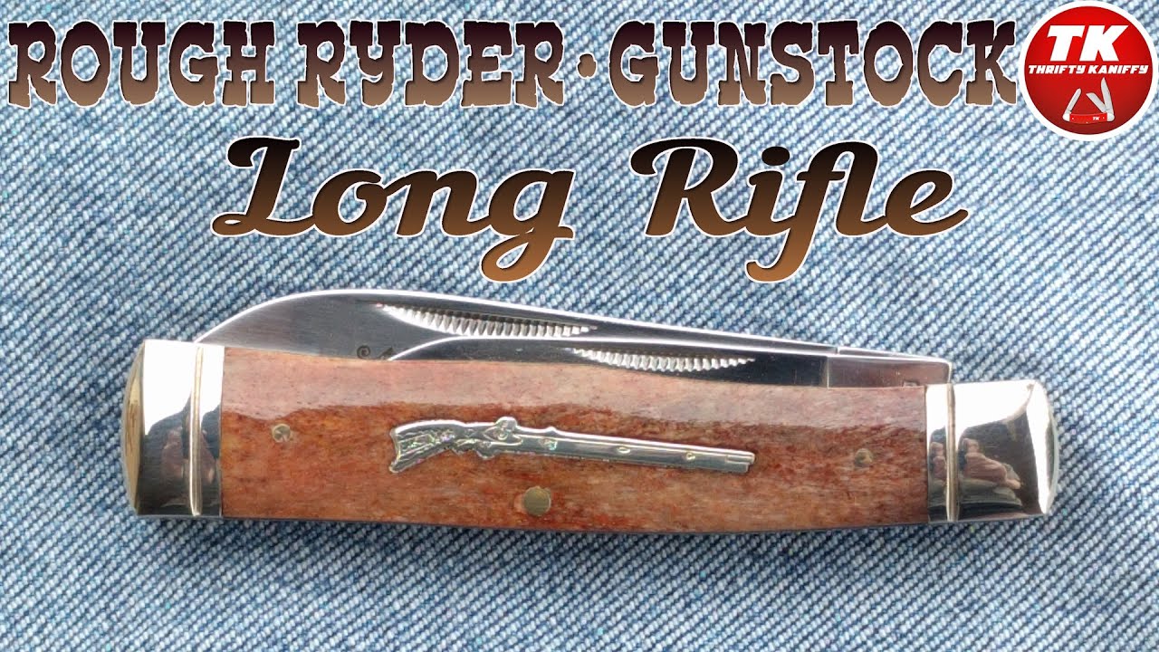 Rough Ryder Long Rifle Gunstock Pocket Knife RR733 - YouTube