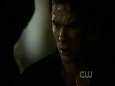 Damon bites Elena 2x22 - YouTube