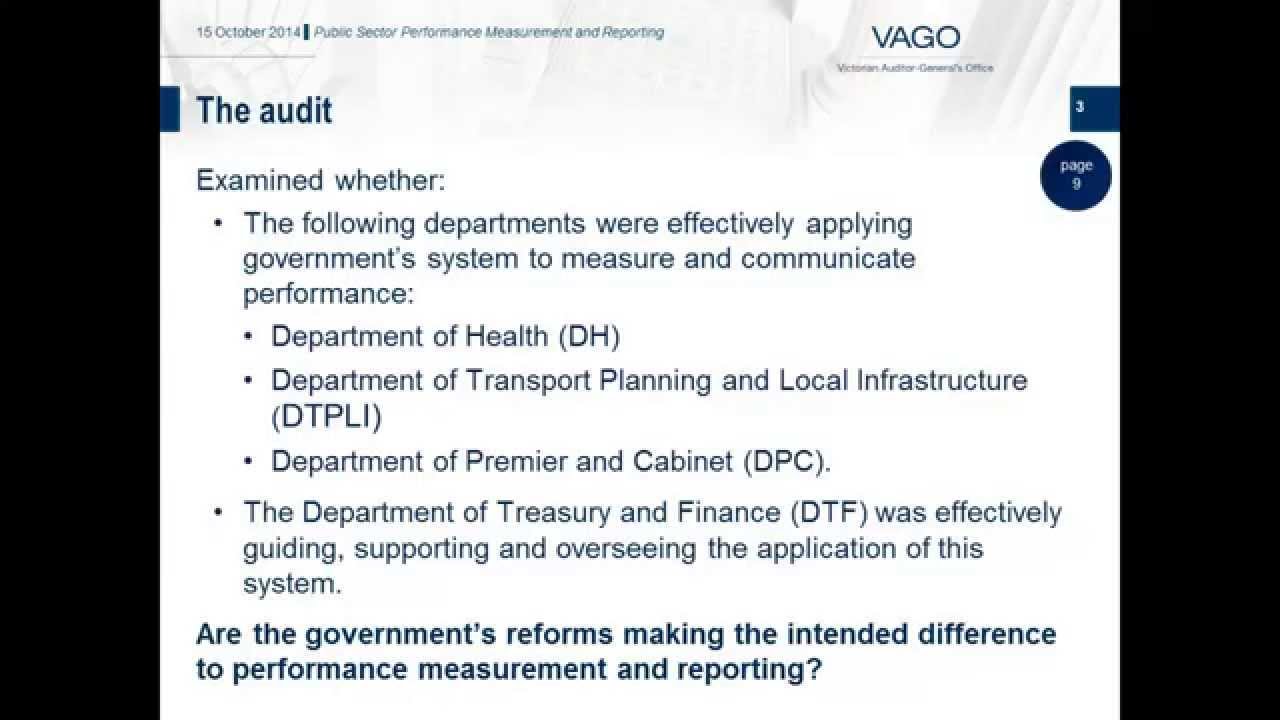 Public Sector Performance Measurement and Reporting - YouTube