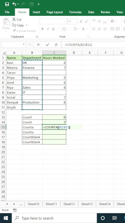 Count vs Counta vs Countblank in Excel | Excel Statistical Formulas Explained - YouTube