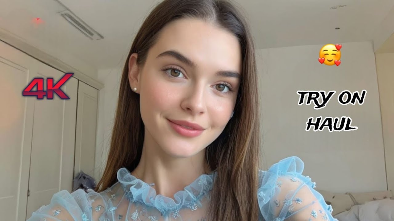 See Through Clening Outfit Try On Haul & Transparent Blue Mesh Lingerie ...