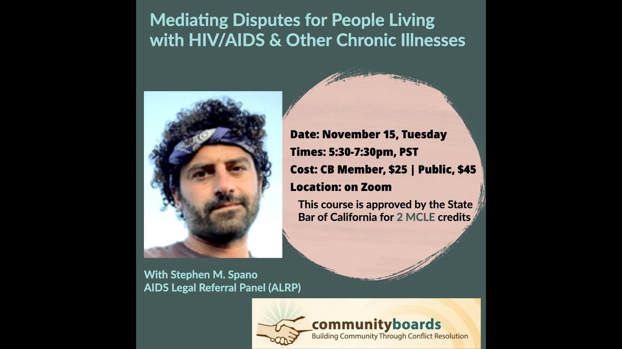 November 2022 Conflict Resolution Clinic W/ Stephen M. Spano (ALRP ...