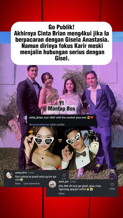 Go Publik, hubungan Cinta Brian dan Gisel Anastasia - YouTube