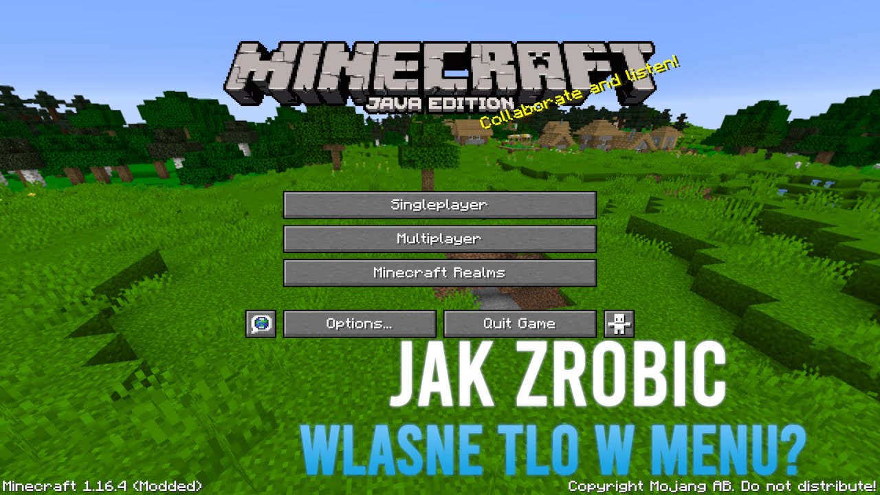 Jak zrobić własne tło w menu│Minecraft 1.16 - YouTube