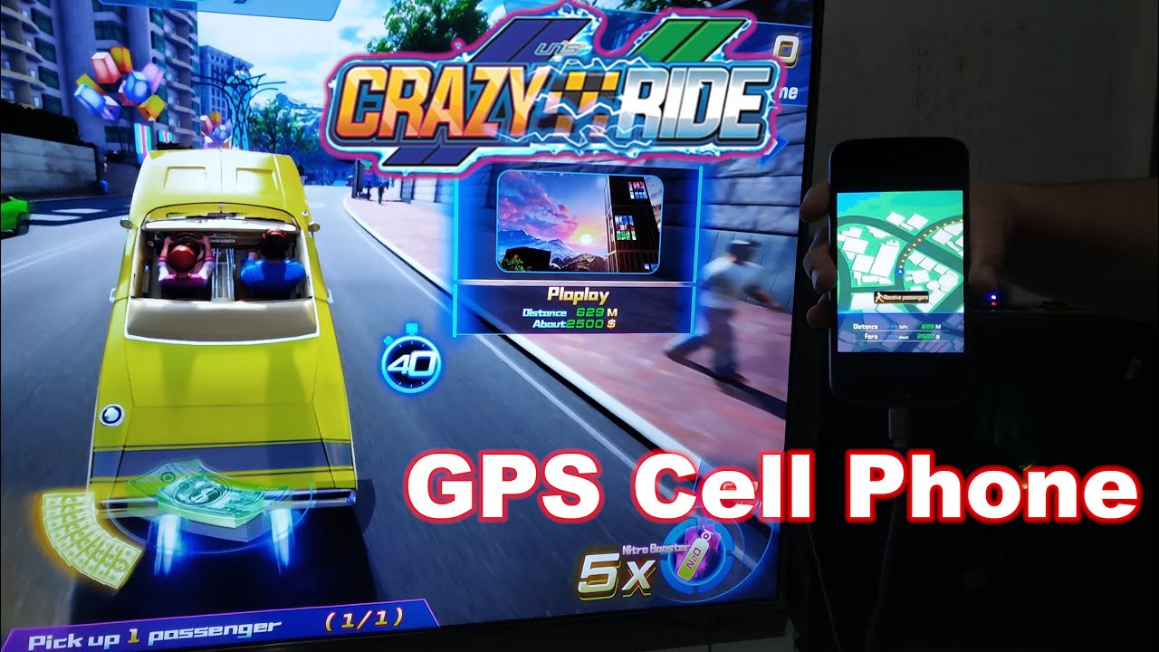 Crazy Ride Arcade PC (GPS Cell Phone) - YouTube