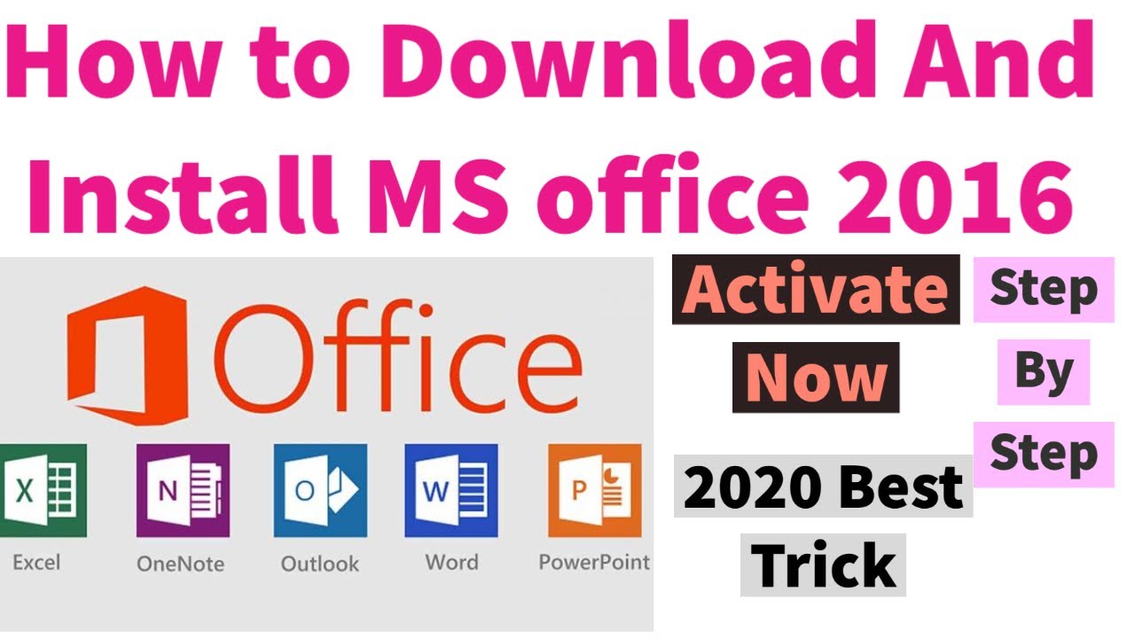 how to download and install ms office 2016 | how to download and ms ...