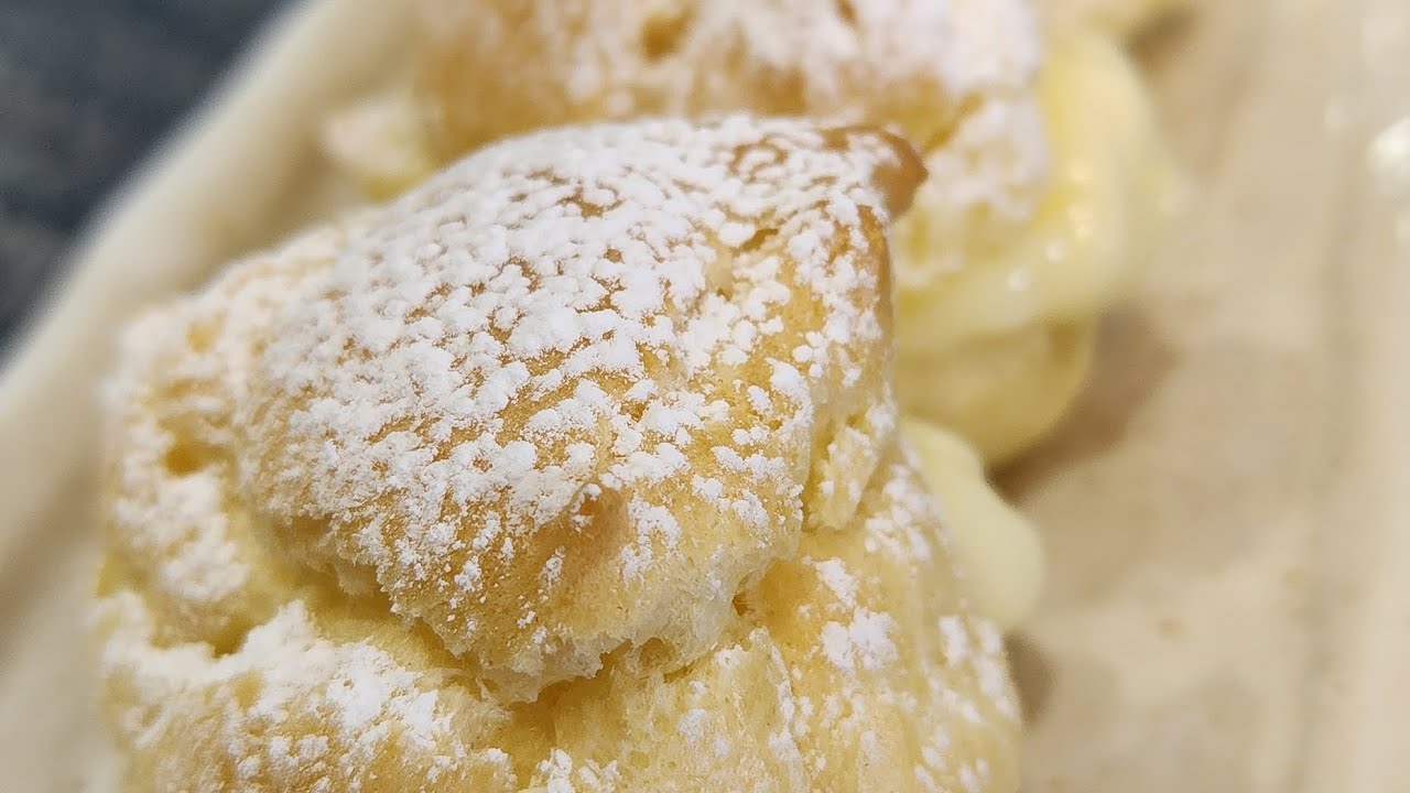 Easy Cream Puffs with Vanilla Pudding - YouTube