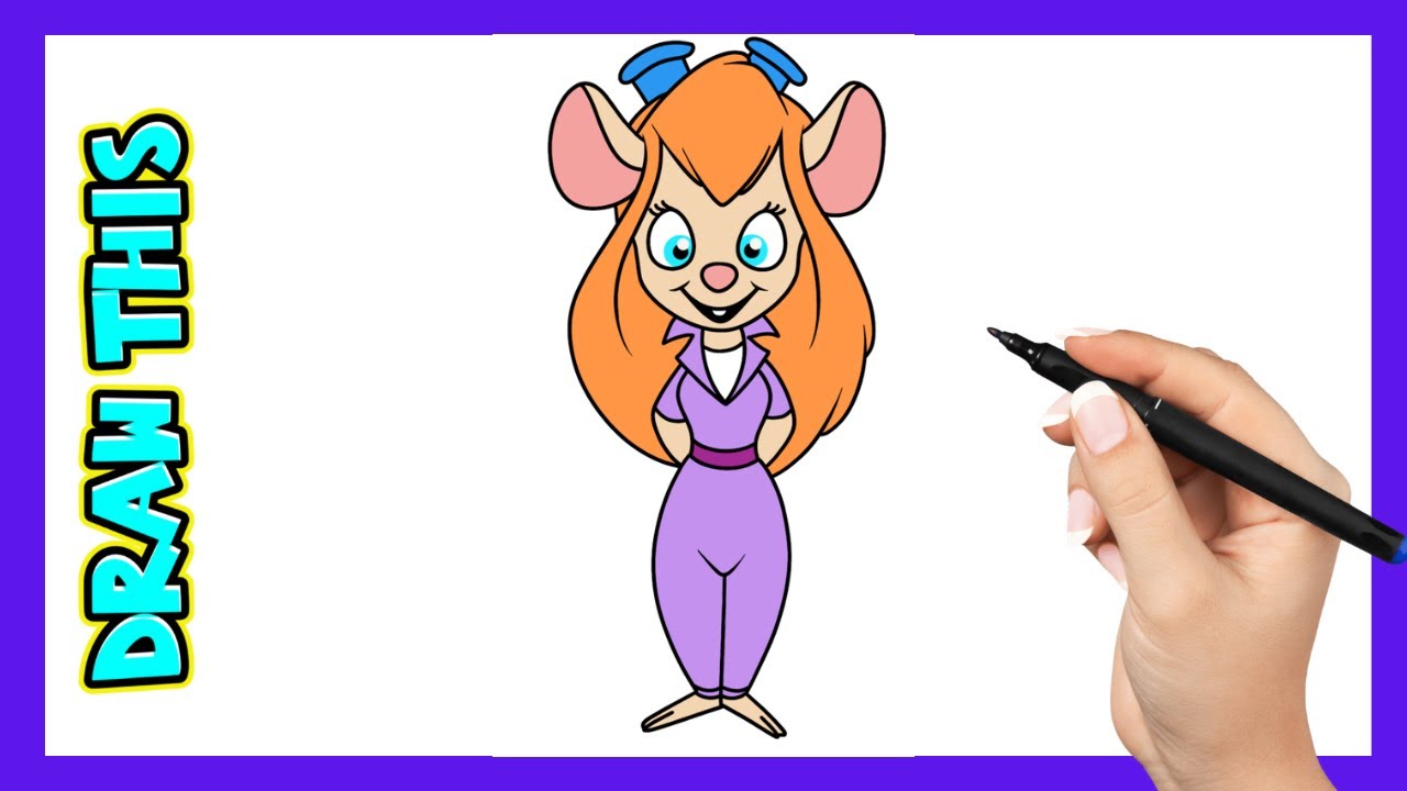 How to draw Rescue Rangers - amazing Gadget Hackwrench - YouTube