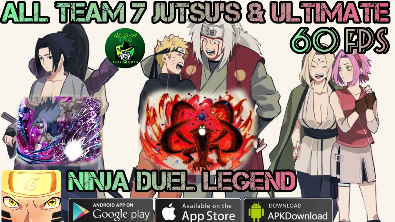 NINJA DUEL LEGEND Brand New Naruto Gameplay 🎮 Konoha All Team 7 Jutsu's ...