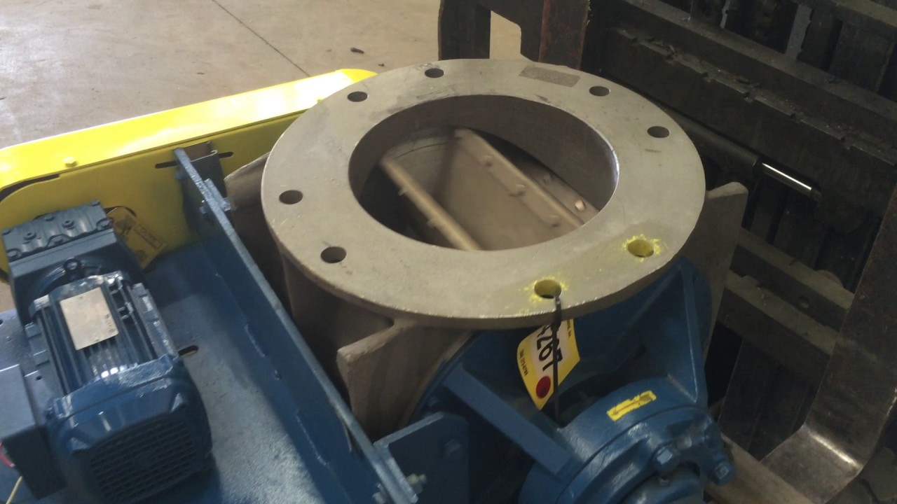 Used 12" Diameter Flotronics Stainless Steel Rotary Airlock Valve - YouTube