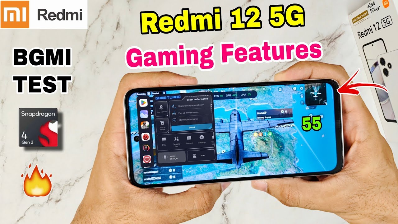 Redmi 12 5G & 4G Bgmi Pubg Gaming features, graphics test | redmi 12 5g ...